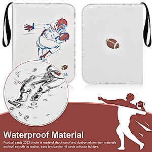 Boobowl Football Baseball Cards Binder, 2022 Sports Trading Card Sleeves Holder Album for NFL, 440 Pockets Display Storage Protectors Collectors Fits PM TCG (Folder Only)