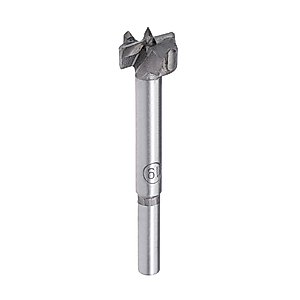 uxcell Forstner Drill Bits 19mm, Tungsten Carbide Wood Hole Saw Auger Opener Woodworking Hinge Hole Drilling Boring Bit Cutter Gray with Case
