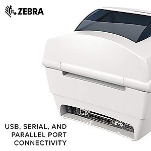 ZEBRA GC420t Thermal Transfer Desktop Printer Print Width of 4 in USB Serial and Parallel Port Connectivity GC420-100510-000