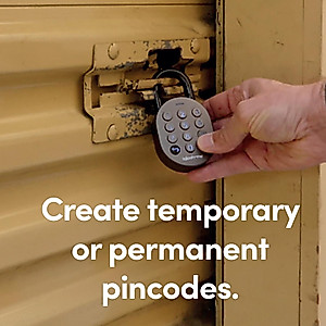 Igloohome Smart Padlock with Silicone Cover Kit - Smart Lock, No Internet Needed, Grant Remote Access via Bluetooth 4.1 / Pin / App (Android/iOS), - Lock for Gate, Bike, Locker, Chain, Storage Unit