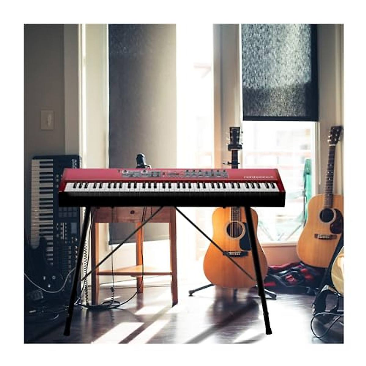 Nord Piano 5 73-Key Digital Piano Bundle with Adjustable Keyboard Stand, Adjustable Bench, Closed-Back Headphones, and 1/4-Inch TRS Cables (2-Pack) (6 Items)