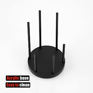 JQK Bathroom Cup Dispenser, Black Small Disposable Paper Mouthwash Cup Holders for Rinsing Cups On Bathroom Vanity Countertops, Makeup Table, Powder Room, Holds 3 oz / 5 oz, BCD100-PB