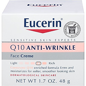 Eucerin Q10 Anti Wrinkle Skin Care Set, Facial Cream for Sensitive Skin, Q10 Anti Wrinkle Face Cream, 1.7 Oz Jar + Q10 Anti Wrinkle Night Cream with Pro-Retinol, 1.7 Oz Jar