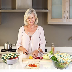 Reusable Beeswax Wrap - 9 Pack Beeswax Wraps for Food, Eco-Friendly Beeswax Food Wraps, Bread Sandwich Wrapper - Organic, Sustainable, Zero Waste, Reusable Plastic-Free Food Wrap, 1XL, 3M, 5S