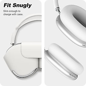 Linsaner Case Compatible for AirPods Max Earpads, Earcup Cover Protector, Silicone Earphone Protective Earpad Cover Accessories for AirPod Max Headphones Ear Pads, White