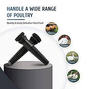 CREWORKS Chicken Plucker Fingers 100 Pcs, Rubber Plucking Fingers for Chicken Plucker Machine with 3/4 Inch Holes, Flexible Feather Removal Attachments for Chickens Turkeys Ducks Geese Quail Poultry