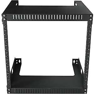 TECHTOO Wall Mount Rack Open Frame 19Inch Server Equipment Rack Heavy Duty Network Equipment Rack 13.7 Inch Deep - Black (09U)