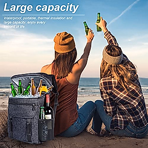 Picnic Basket, Picnic Backpack, with Cooler Compartment, Insulated, Leak Proof, Waterproof, Picnic Bag,Picnic Baskets for 2 to 4, Large Capacity 7.1 Gallons