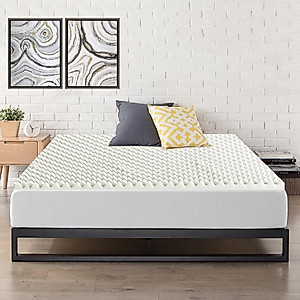 Mayton 1-Inch High Density Convoluted Egg Shell Breathable Foam Topper,Adds Comfort to Mattress, King Size