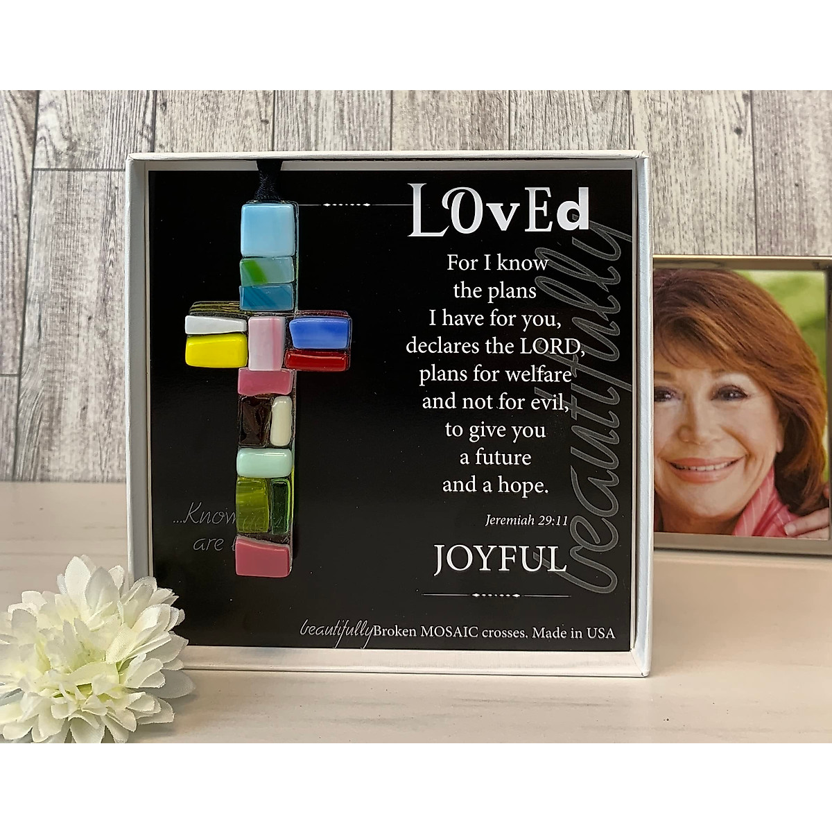 Inspirational Gift: Handmade Mosaic Glass Gift Cross