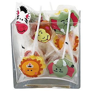 Zoo Animal Party Lollipops, Jungle Safari, Lions, Monkeys, Elephants, Zebras, Party Favors Candy Sucker For Baby Shower Birthday Party Goody Bags