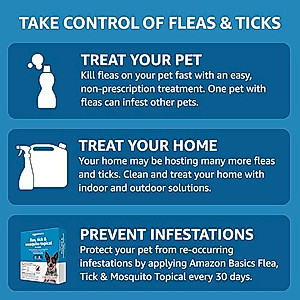 Amazon Basics Flea, Tick & Mosquito Topical Treatment for Medium Dogs (11-20 pounds), 6 Count (Previously Solimo)
