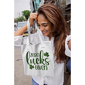 St Patricks Day, Zero Lucks Given Iron On Decal, Tshirt Decal, St Patricks Day Shirt, Heat Transfer, Applique, Iron On Patch, Shamrock Decal, Iron On Almost Anything in 5 Min. (Old Gold Glitter)