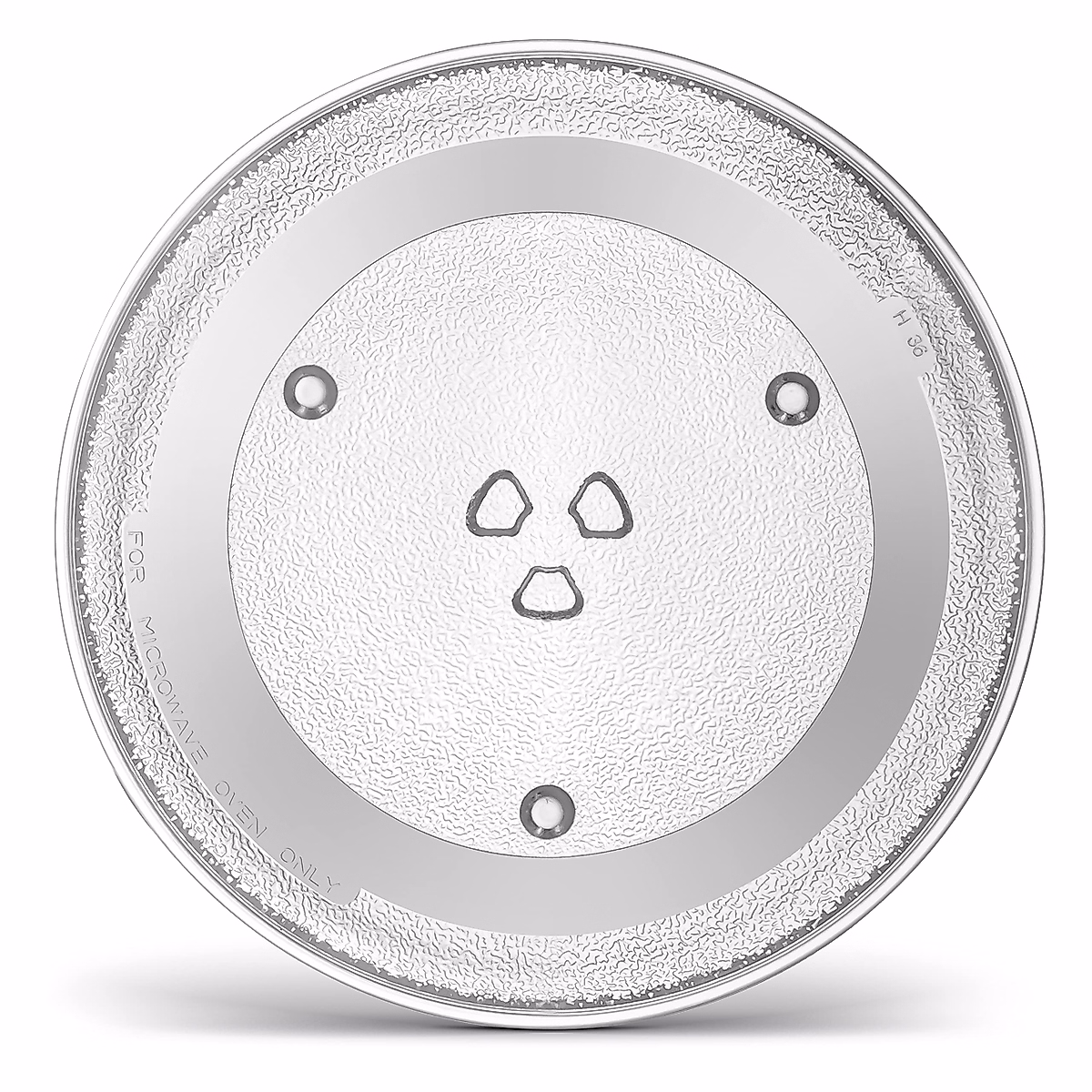 Microwave Plate Replacement 10.6 Inch for WB48X21336 Microwave Oven Turntable Plate - GE Replacement Microwave Glass Plate Fits Many Brands Plates - Rotating Dish Tray For Better Reheating and Cooking