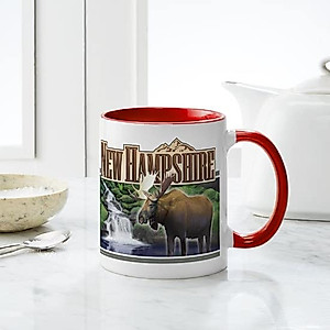 CafePress New Hampshire Moose Mug Ceramic Coffee Mug, Tea Cup 11 oz