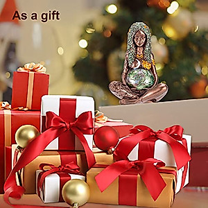 JIMBON Gaia Mother Earth Statue,6inch H Nature Moon Goddess Statue,Spiritual Items Figurines Statuette Gifts for Earth Day,Mother's Day,Thanksgiving Day Gift,Modern Home Room Decor Garden Decoration