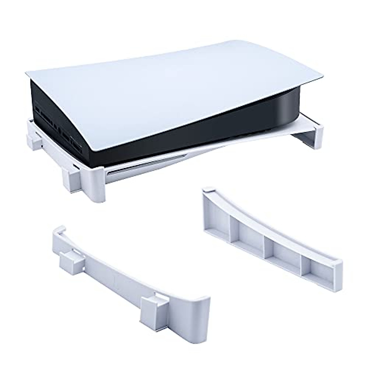 Mcbazel Horizontal Stand for PS5, Base Stand Accessories Compatible with Playstation 5 Disc & Digital Editions - White