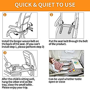 Airplane Footrest for Kids,Toddler Airplane Bed,Toddler Airplane Seat Extender for Kids,Baby Travel Essentials for Flying,Toddler Airplane Travel Essentials for Kids Airplane Bed Compact&Portable
