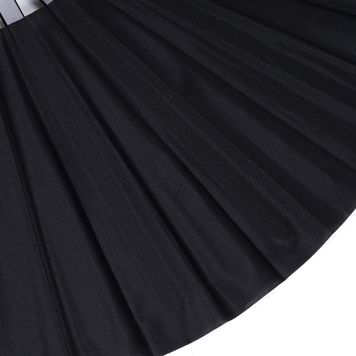 2 Packs Large Folding Hand Fan Handheld Folding Fans Chinese Tai Chi Nylon Cloth Chinese Kung Fu Fan with Holder Sleeve for Men and Women Performance Dance Decorations Festival (Black)