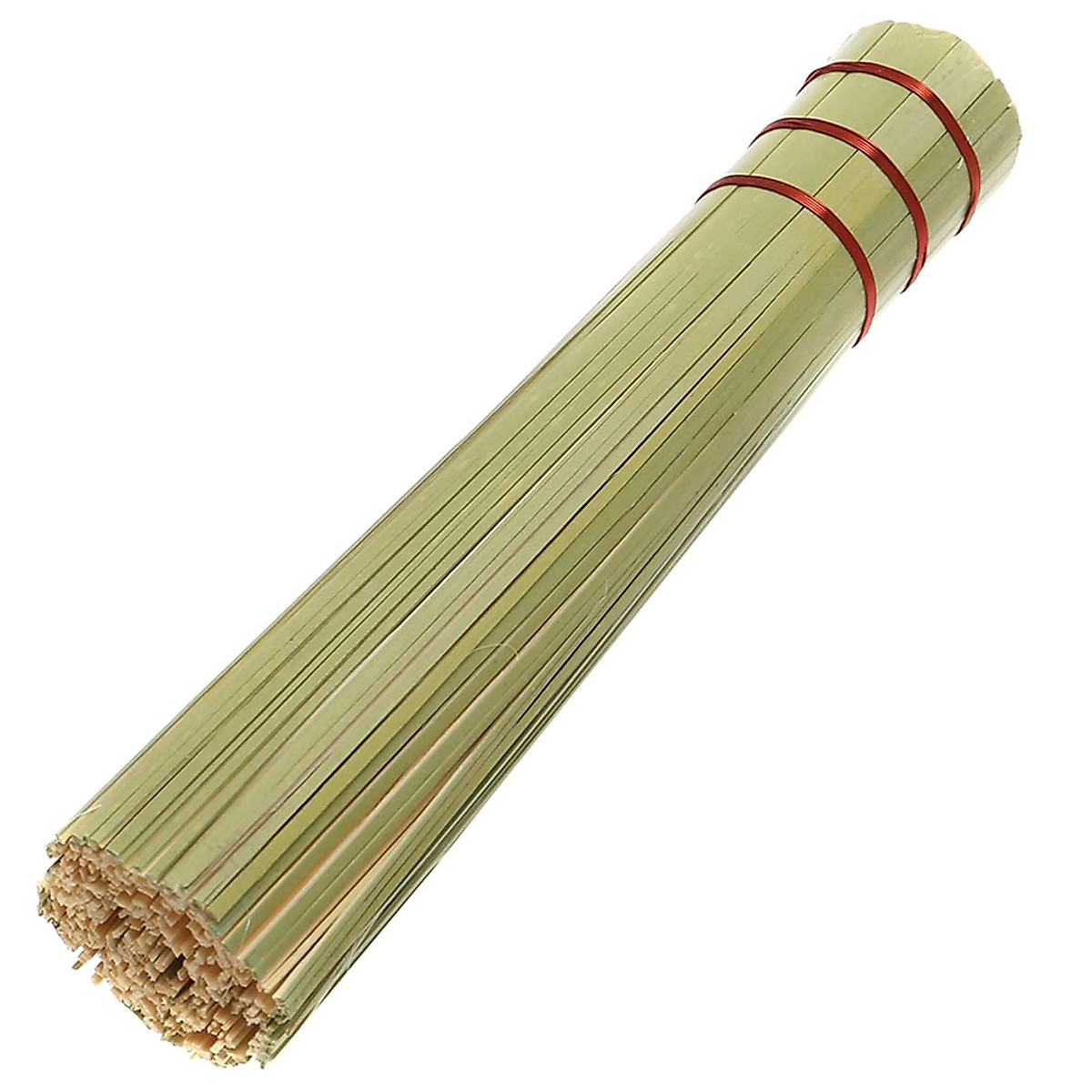 TIKUSAN Bamboo Wok Brush with Copper Coil for Pan, Pot, Palate Skillet Cleaning Whisk (8.3")