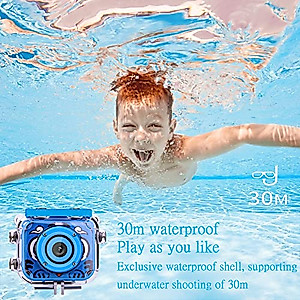 Underwater Camera for Kids, Digital Camera for Boys and Girls, Point and Shoot Digital Cameras for Students, Teens with LCD Screen, Full HD 1080p Rechargeable Electronic Mini Camera
