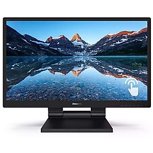 PHILIPS 242B9T 24" Touch Screen Monitor, Full HD IPS, 10-Point capacitive Touch, USB 3.1 hub, Speakers, IP54 dust and Water Resistant, Win10/Android Compatible, 4Yr Advance Replacement Warranty