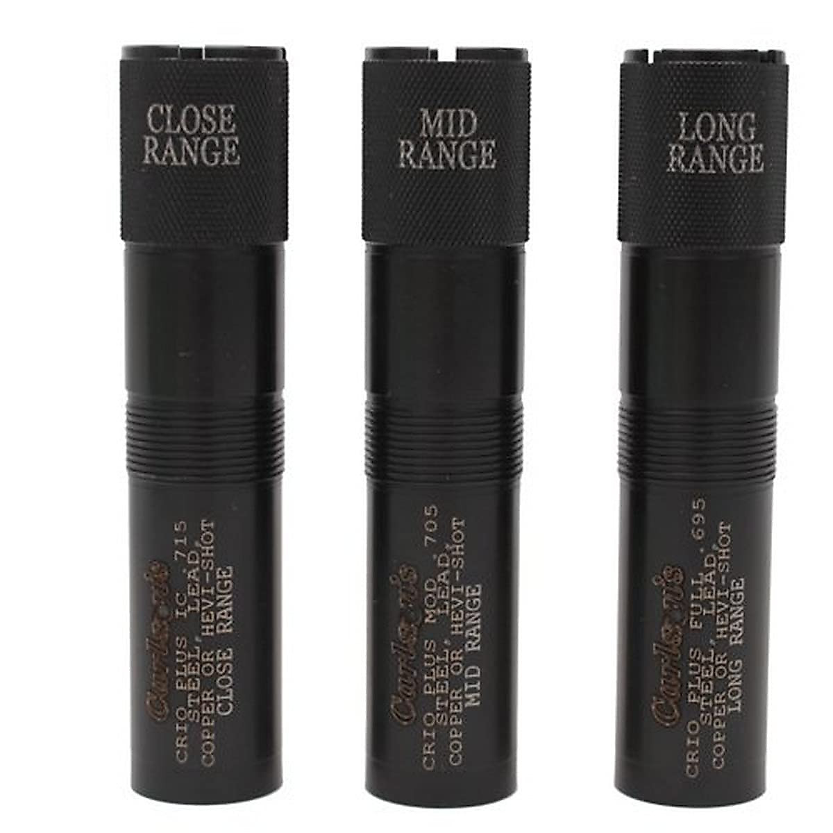 Carlsons Choke Tubes 12 Gauge Compatible for Benelli Crio Plus [ 3 Pack | Close, Mid & Long Range ] Blued Steel | Delta Waterfowl Choke Tube | Made in USA