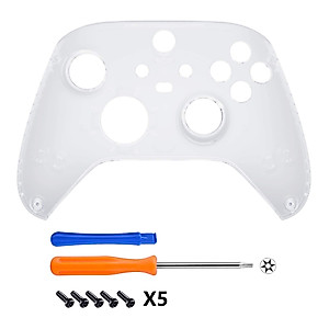 eXtremeRate Replacement Faceplate for Xbox Series X & S Controller - Personalize Your Control - Clear Custom Front Housing Shell for Xbox Core Wireless Controller [Controller NOT Included]