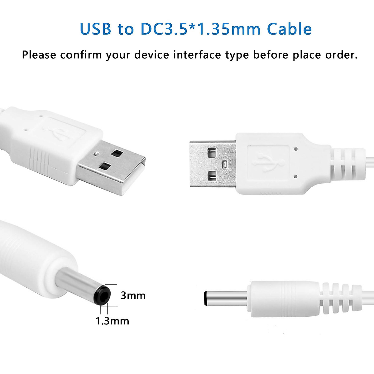 Replacement Charger Cord for LELO Gigi/Gigi 2, Mia, Mona/Mona 2 / Mona Wave, Lna Wave, Ora/Ora 2, Lily/Lily 2, Liv/Liv 2, FOREO Luna Series Facial Cleanser Charger Cable