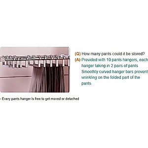 Prince Hanger, Double 2tier Pants Hanger, Silver, Steel, 38mm Heavy Duty, Closet Organizer, Clothing Rack, PHUS-0031, Made in Korea