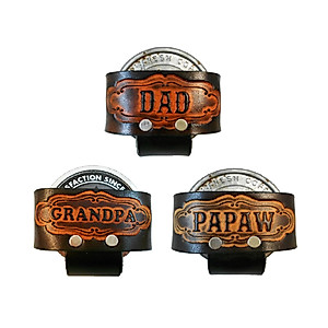 Leather Snuff Can Holder, Holster, Chew Dip Tobacco Case, Handcrafted, Many Tooled Designs