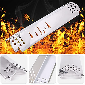 Grill Replacement Parts for Nexgrill 4 Burner 720-0830H, Nexgrill 720-0888, 720-0888N, Stainless Steel Grill Burner Tubes and Heat Shield Tent Plates Replacement Kit for Home Depot Nexgrill 720-0830H.