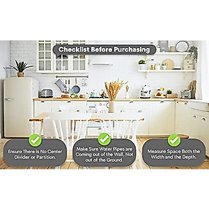 Waterproof 3+ Gallon Under Sink Cabinet Mat/Liner Protector for Kitchen and Bathroom Vanity - 33" x 21" - White - Made in USA