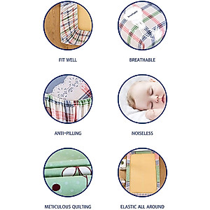 ABC Alphabet Bed Sheet Set Twin, Alphabet Numbers Fitted Sheet for Kids Educational Learning Bedding Set Learning Time Bed Cover with 1 Pillow Case (No Flat Sheet)