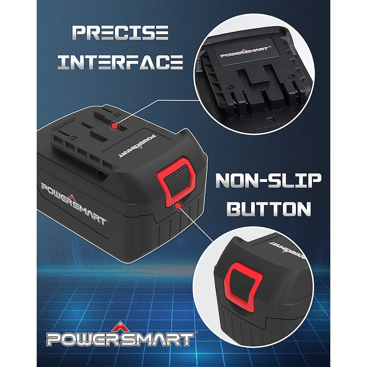 PowerSmart 20V 4.0Ah Lithium-Ion Battery, Replacement Battery