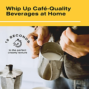 Bean Envy Milk Frother Handheld for Coffee - Electric Hand Blender, Mini Drink Mixer Whisk & Coffee Foamer Wand with Stand for Lattes, Cappuccino, Matcha and Hot Chocolate - Kitchen Gifts - Red