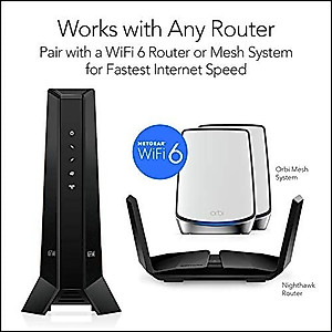 NETGEAR Nighthawk Multi-Gig Cable Modem CM2000 - Compatible with All Cable Providers incl. Xfinity, Spectrum, Cox | for Cable Plans Up to 2.5Gbps | DOCSIS 3.1 (Renewed)