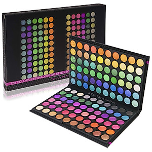 SHANY Highly Pigmented Eye Makeup Palette, 120 Matte Shimmer Metallic Eyeshadow Pallet with Long Lasting and Blendable Natural Colors - Classic Neon