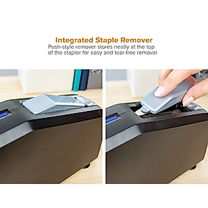 Bostitch Office Impulse Heavy Duty Electric Stapler Value Pack, 30 Sheet Capacity, Includes 5,000 Staples & Staple Remover, No-Jam, Faster Stapling, Black