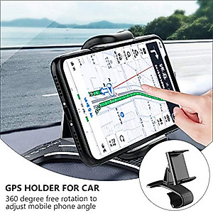 Garneck Car Dashboard Phone Stand 360°Rotate Car Cell Phone Mount Phone Holder Phone Bracket Clip Navigator Rack Car Parking Sign Holder for Car Vehicle (Black)