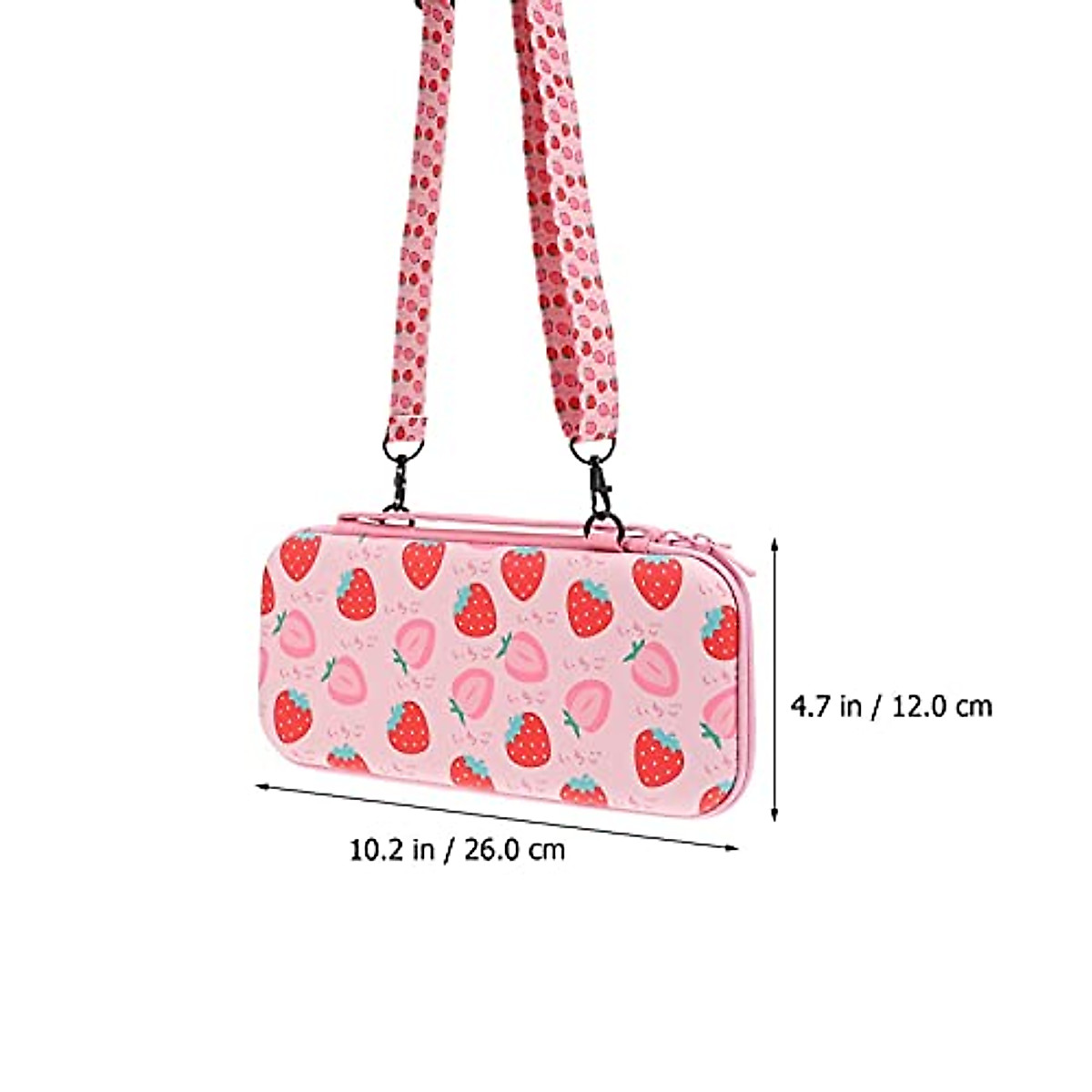 SOLUSTRE Carry Case for Switch Lite Console Fruit Design Cross- body Bag Joystick Portable Cover Cases Game Console Bag Crossbody Handbag for Switch Lite Red