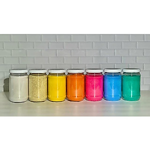 Smart Solutions Clear Plastic Mason Jars (32 oz 6 Pack)