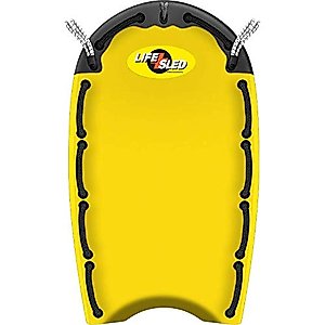 LS1 LifeSled 1.0 Water Rescue Sled for Extreme Extraction Conditions, Professional Emergency Water Extraction Board Used w/Jet Ski by Lifeguards, Fire & Rescue (Yellow)