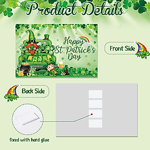 St. Patrick's Day Yard Sign Happy Saint Patty's Day Lawn Decorations 24.8 x 16 Inch Irish Leprechaun Shamrock Yard Sign Leprechaun Sat in the Irish Green Truck Outdoor Decor with Metal H stake