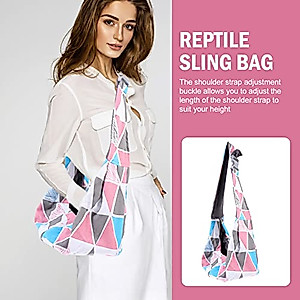 POPETPOP Adjustable Reptile Sling Bag Lizards Bearded Dragons Small Animals Pet Leopard Gecko Lizard Guinea Pigs Rabbit Bunny Puppy Kitten Carrier Keep Your and Comfortable