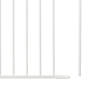 Scandinavian Pet Flex Metal 28.4 x 27.8 Inch Baby and Pet Gate Extension Panel Accessory with Easy Connection and Locks for Quick Installation, White