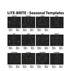 Lite Brite Ultimate Value Retro Toy, 12 Seasonal Templates, Peg Pouch, Amazon Exclusive, Light up Creative Activity Toy, Educational Stem, Gift for Girls and Boys, Ages 4+