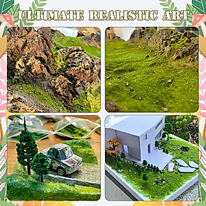 Warmtree 4Pcs Mixed Static Grass Terrain Powder 3mm Diorama Grass Model Grass Diorama Supplies Terrain Model Kit Sand Table Simulation Landscape War Game Miniatures Fairy Garden