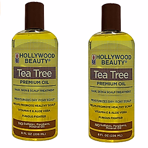 HOLLYWOOD BEAUTY Tea Tree Oil Skin & Scalp Treatment 8 oz ( PACK OF 2 )