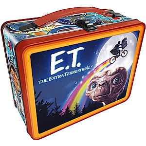 AQUARIUS E.T. Fun Box - Sturdy Tin Storage Box with Plastic Handle & Embossed Front Cover - Officially Licensed E.T. Merchandise & Collectible Gift (48288)